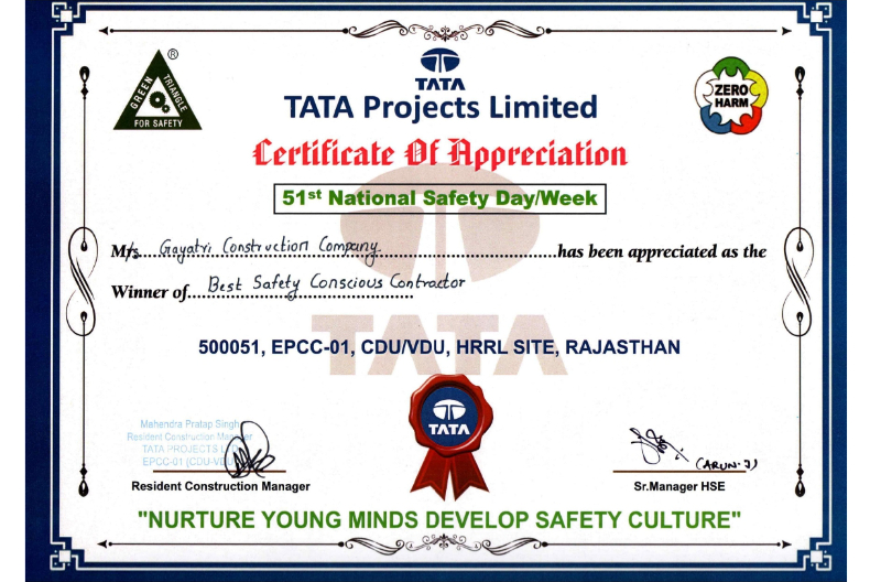 Gayatri Construction Copmany , Gujarat - Industrial Plants | Tata nexarc