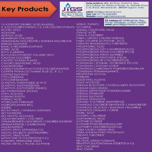 Jigs Chemical Limited , Gujarat - Chemicals Dyes | Tata nexarc